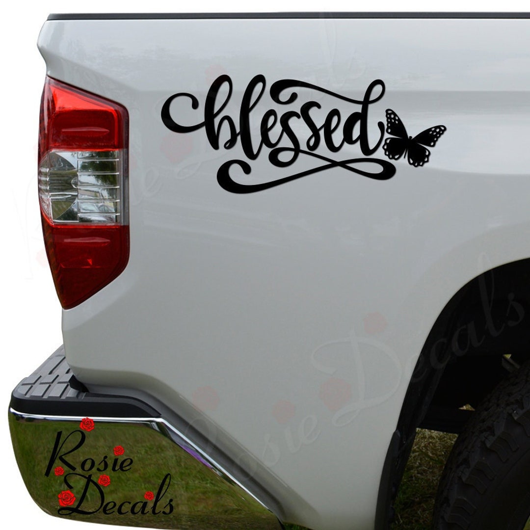 Blessed Butterfly Jesus Christ Christian Die Cut Vinyl Decal Sticker ...