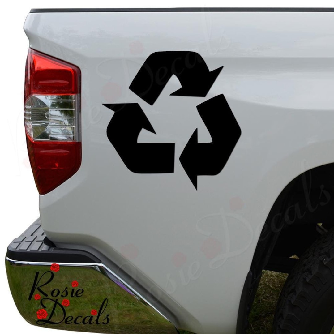 Recycle Symbol Trash Can Bin Die Cut Vinyl Decal Sticker for Car Truck ...