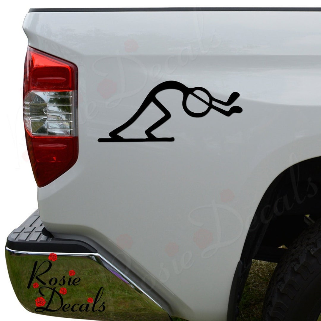 Stickman Stick Figure Pushing Against #02 Die Cut Vinyl Decal Sticker ...