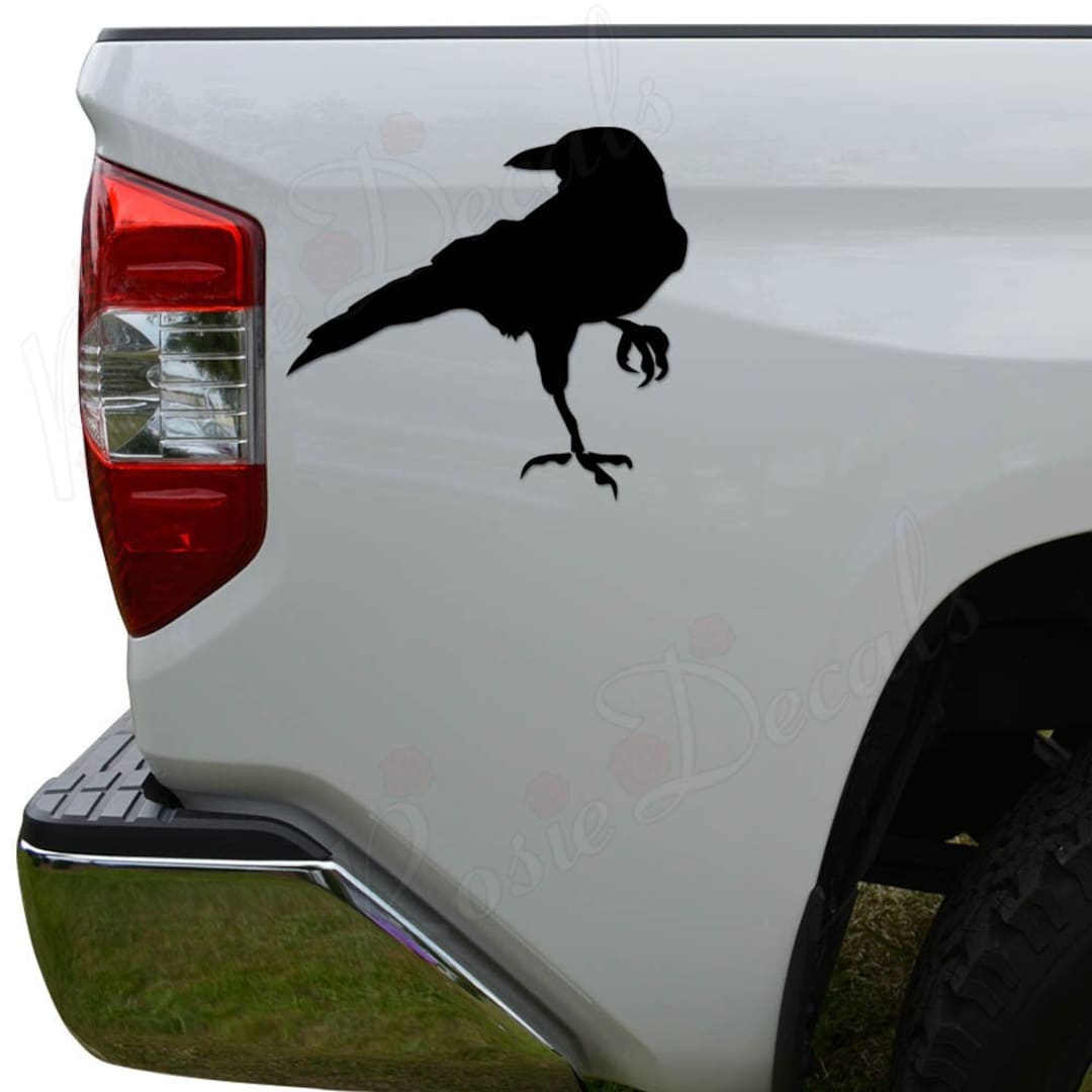 Raven Bird Black Crow Die Cut Vinyl Decal Sticker for Car Truck ...