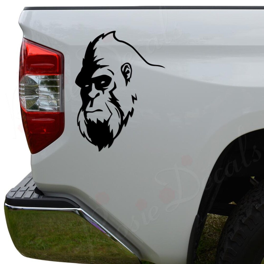 Bigfoot Monster Face Sasquatch Vinyl Decal Sticker: Car, Truck, Window ...