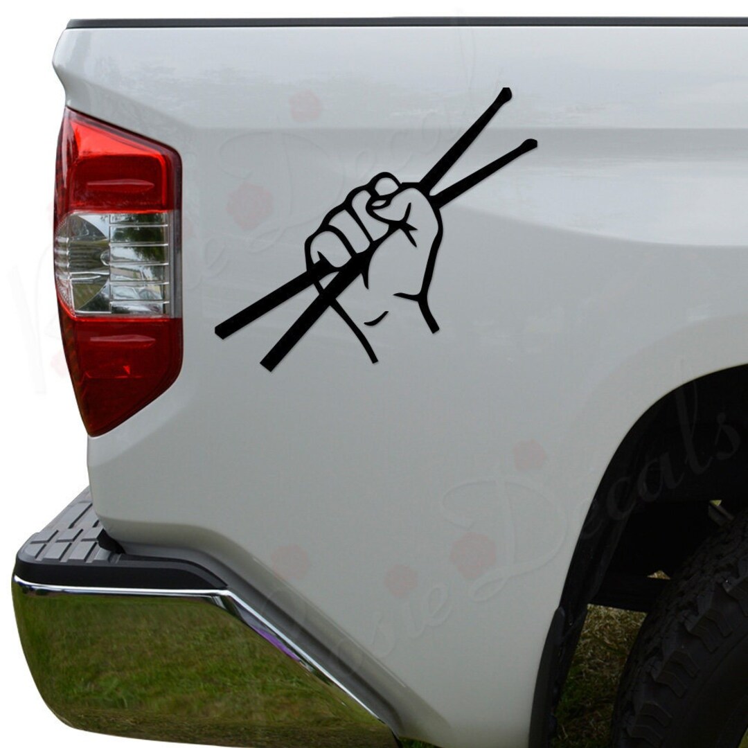 Drumsticks Drummer Rock Band Die Cut Vinyl Decal Sticker for Car Truck ...