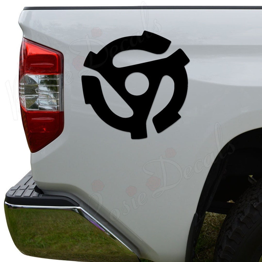 45 RPM Spindle Adapter Turntable DJ Die Cut Vinyl Decal Sticker for Car ...