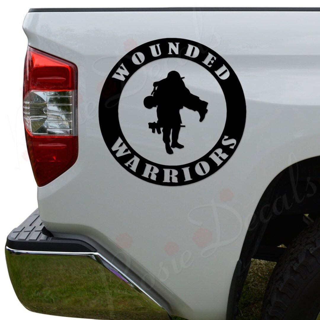 Wounded Soldier Military Hero Die Cut Vinyl Decal Sticker for Car Truck ...
