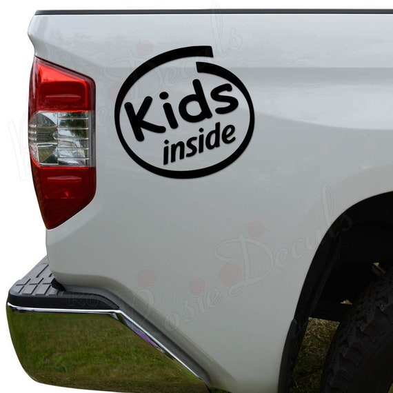 Kids Inside Safety Sign Die Cut Vinyl Decal Sticker for Car - Etsy