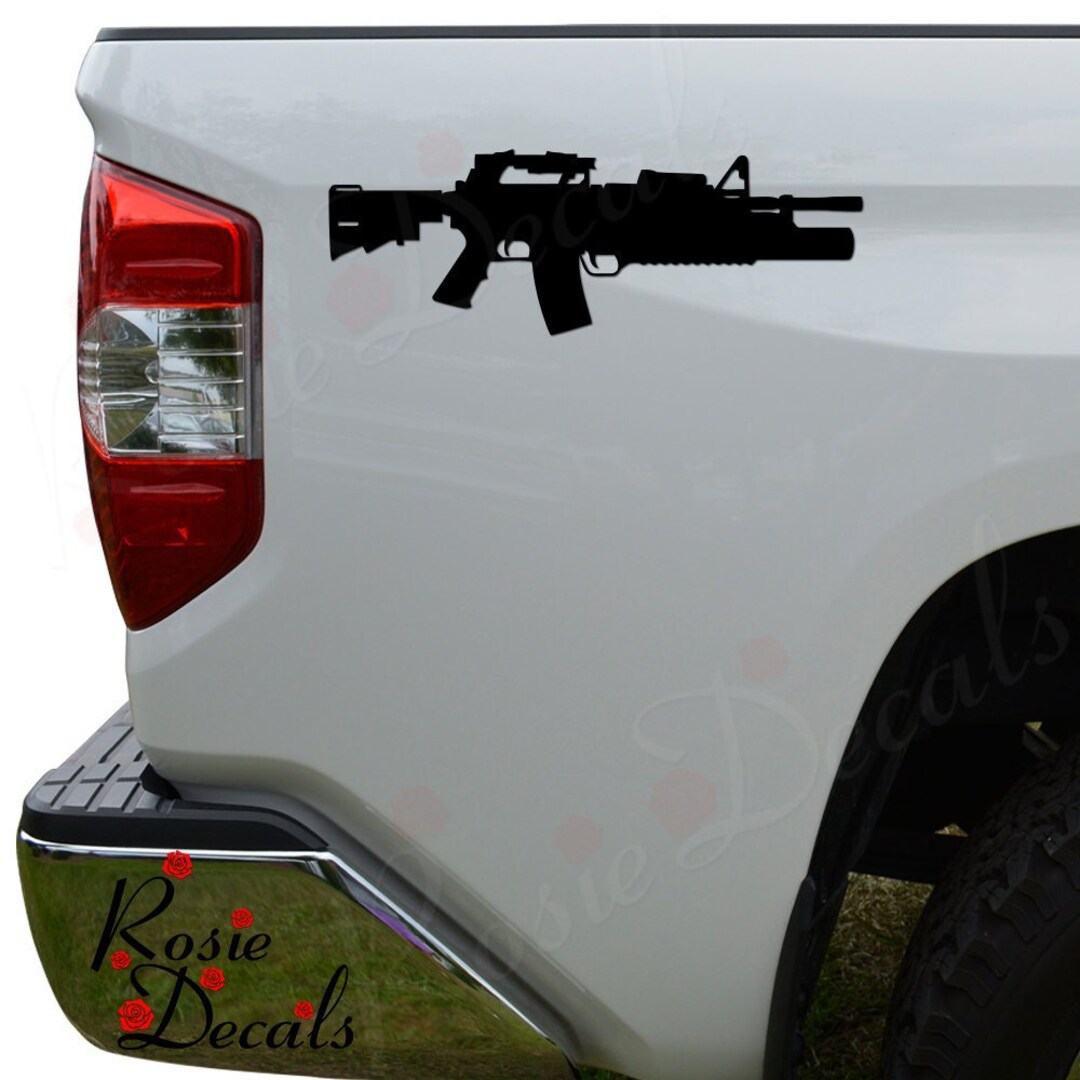 M4 M203 Grenade NATO AR Assault Rifle 5.56 Mm Ammo Bullet Die Cut Vinyl ...