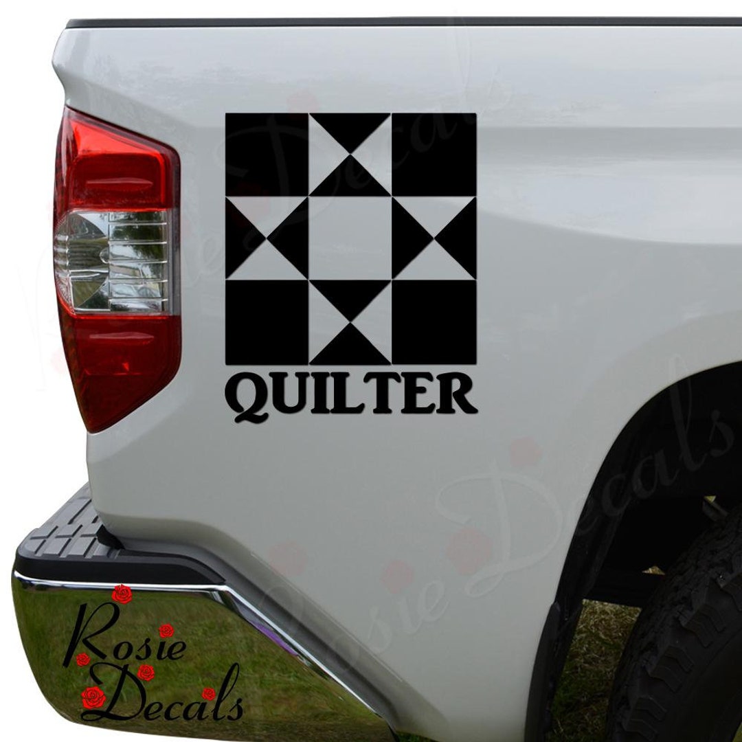 Quilter Quilt Quilting Blanket Die Cut Vinyl Decal Sticker for Car ...