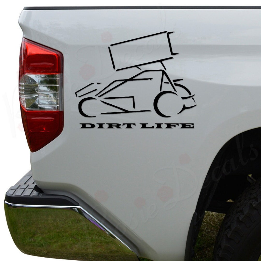 Dirt Life Sprint Car Racing Die Cut Vinyl Decal Sticker for Car Truck ...