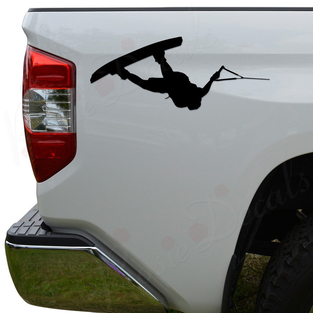 Wakeboard Wakeboarding Water Skiing Die Cut Vinyl Decal Sticker for Car ...