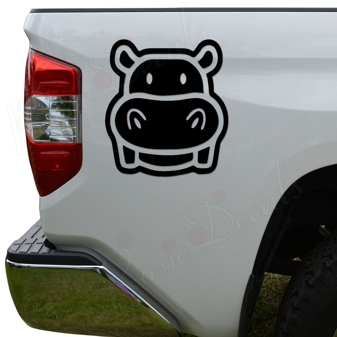 Cute Hippo Hippopotamus Die Cut Vinyl Decal Sticker for Car Truck ...