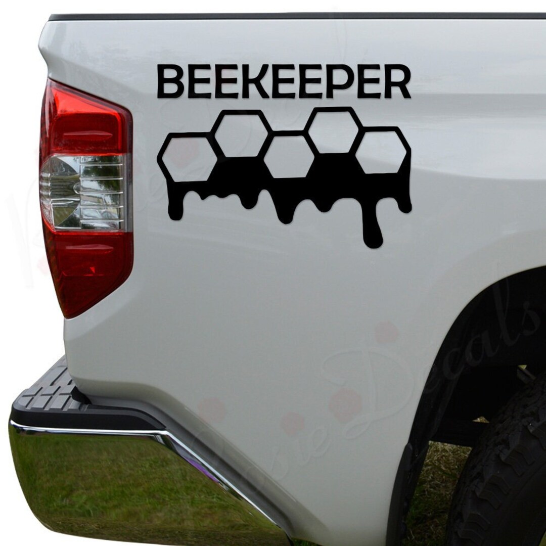 Beekeeper Honey Dripping Bee Beehive Die Cut Vinyl Decal Sticker for ...