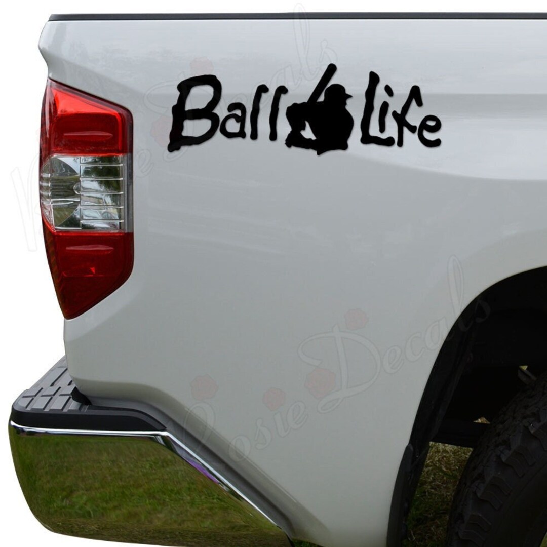 Ball Life Baseball Player Die Cut Vinyl Decal Sticker for Car Truck ...