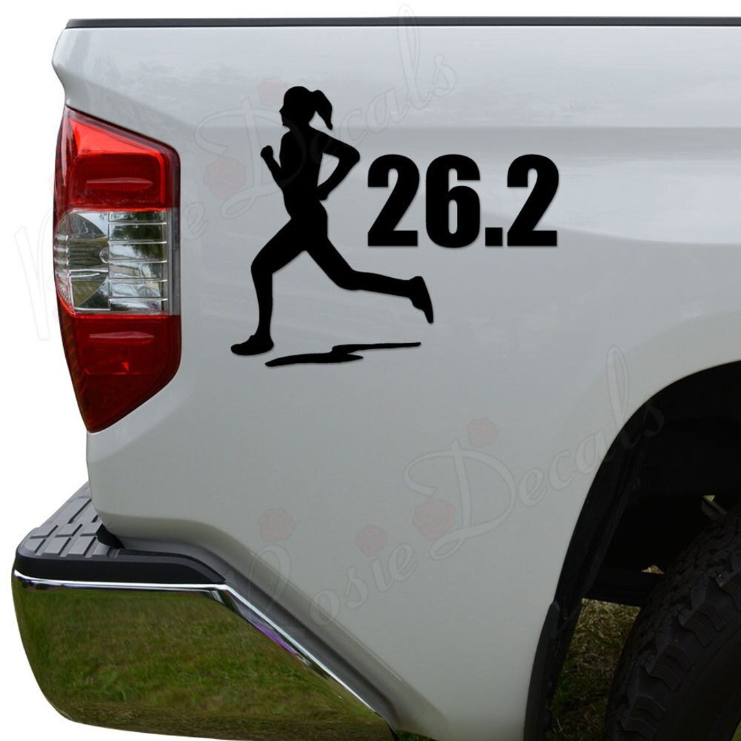 26.2 Miles Marathon Runner Running Die Cut Vinyl Decal Sticker for Car ...