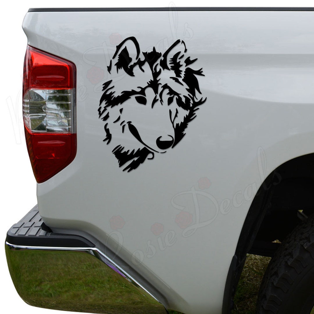 Wolf Head Face Pack Alpha Animal Die Cut Vinyl Decal Sticker for Car ...