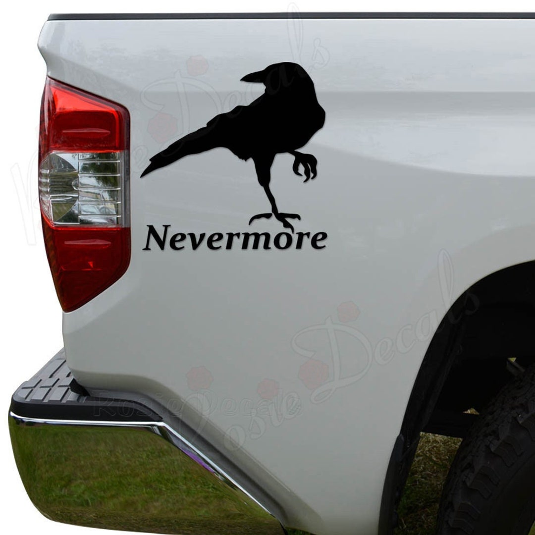 Nevermore Raven Bird Crow Poem Die Cut Vinyl Decal Sticker for Car ...