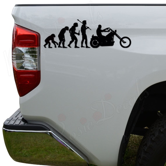 Ape Human Evolution of Motorcycle Chopper Die Cut Vinyl Decal | Etsy