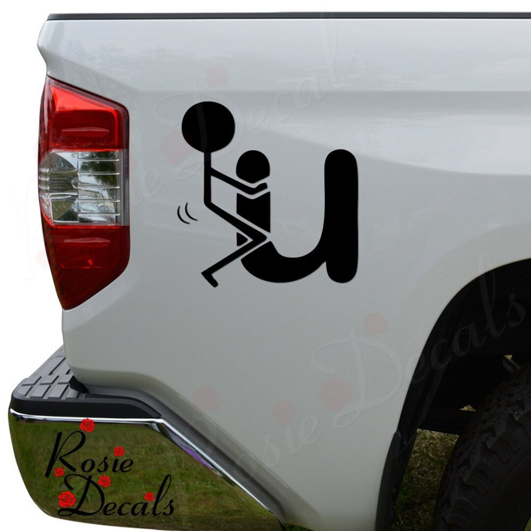 F You Stickman Stick Figure Humping Letter U Funny Die Cut Vinyl Decal ...