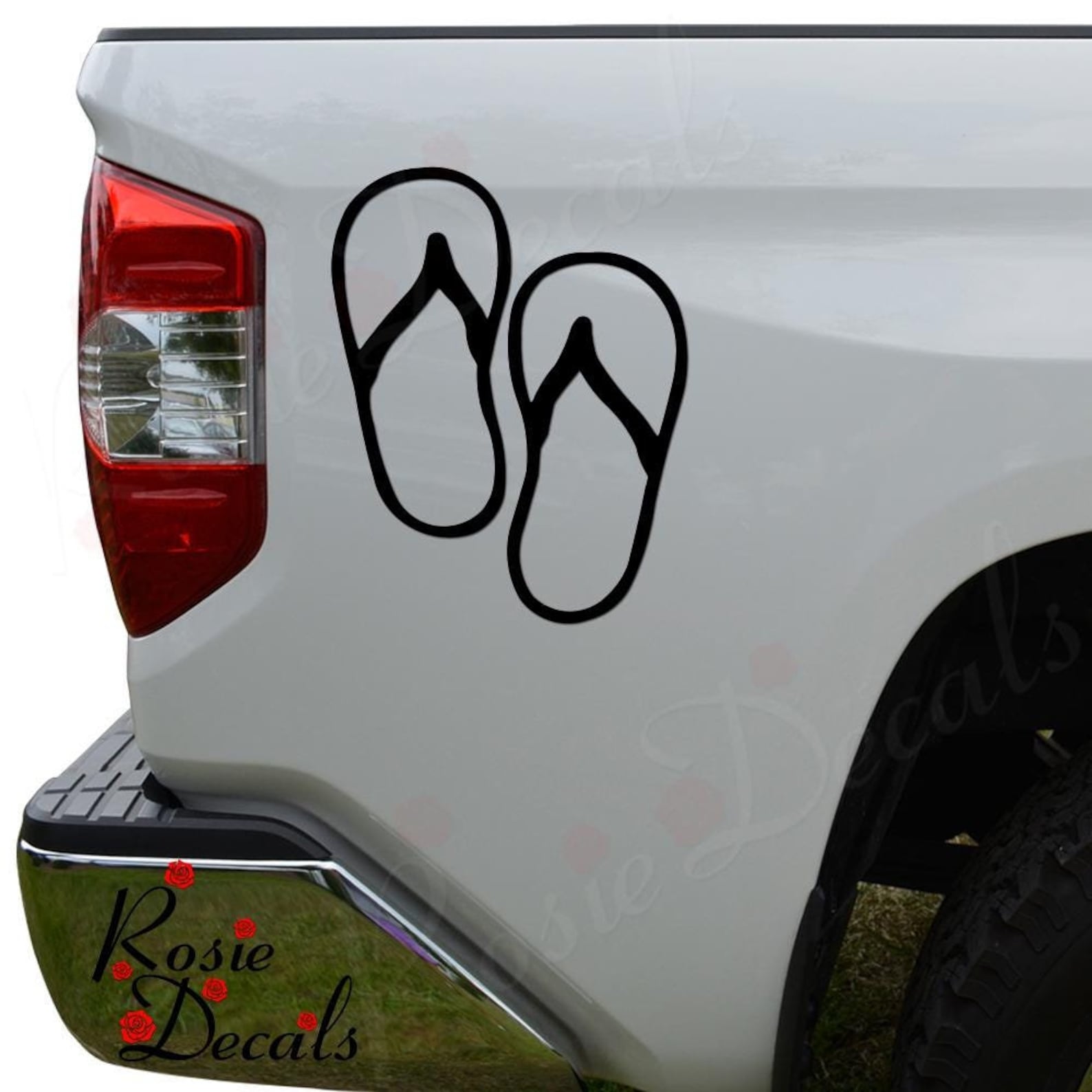 Beach Sandals Flip Flops Thongs Foot Feet Walking Die Cut Vinyl Decal ...