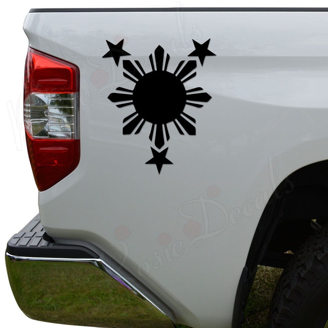 Philippines Sun Stars Flag Filipino Pride Die Cut Vinyl Decal Sticker ...