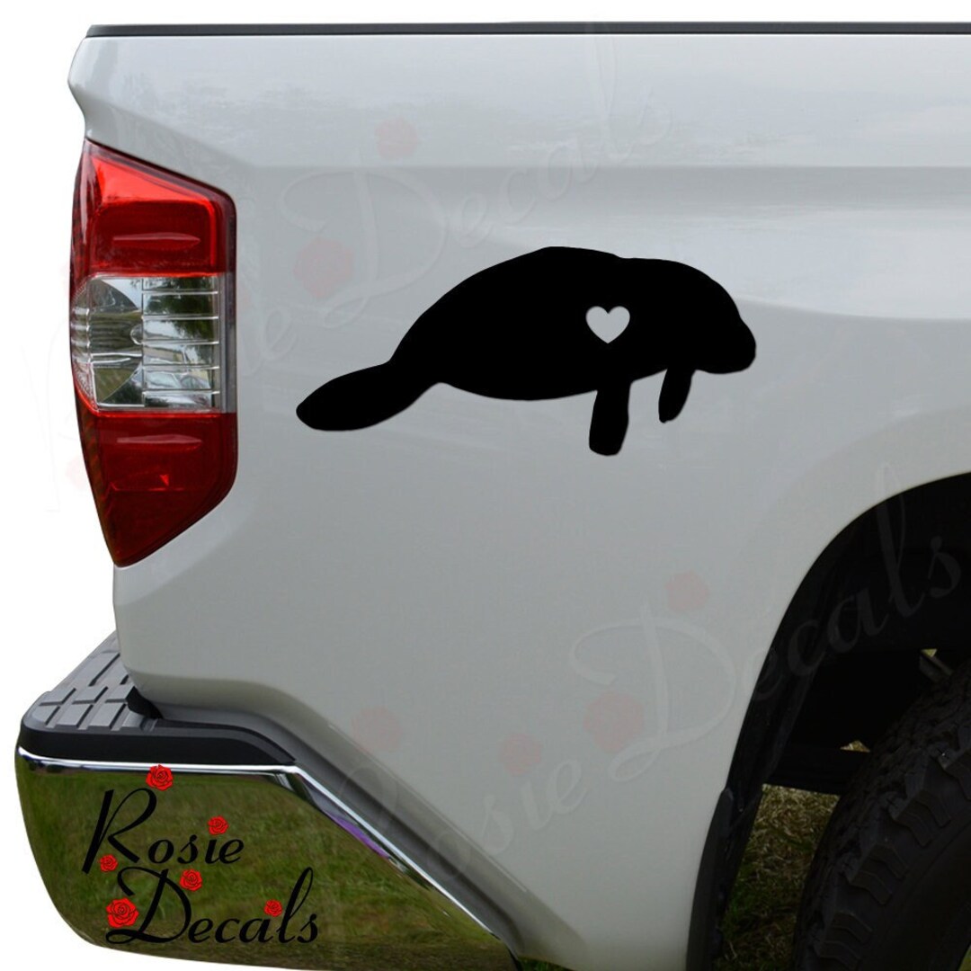 Love Manatee Animal Wildlife Sea Ocean Die Cut Vinyl Decal Sticker for ...