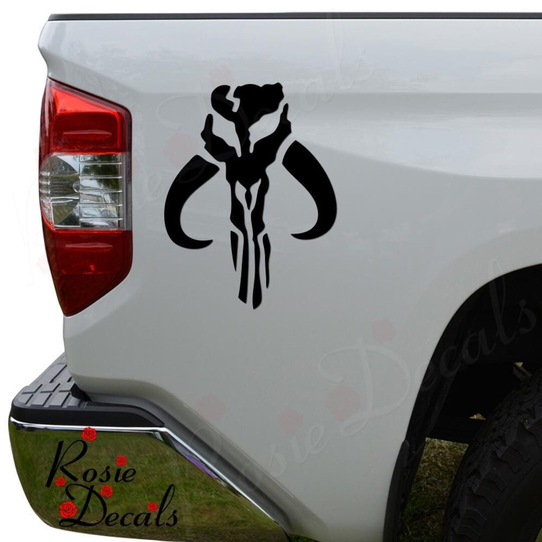 Mandalorian Crest Skull This is the Way Die Cut Vinyl Decal Sticker for ...