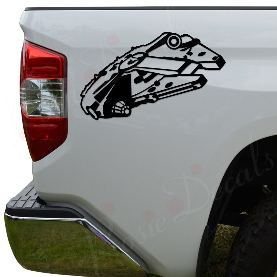 Millenium Falcon Spaceship Fighter Pilot Die Cut Vinyl Decal Sticker ...