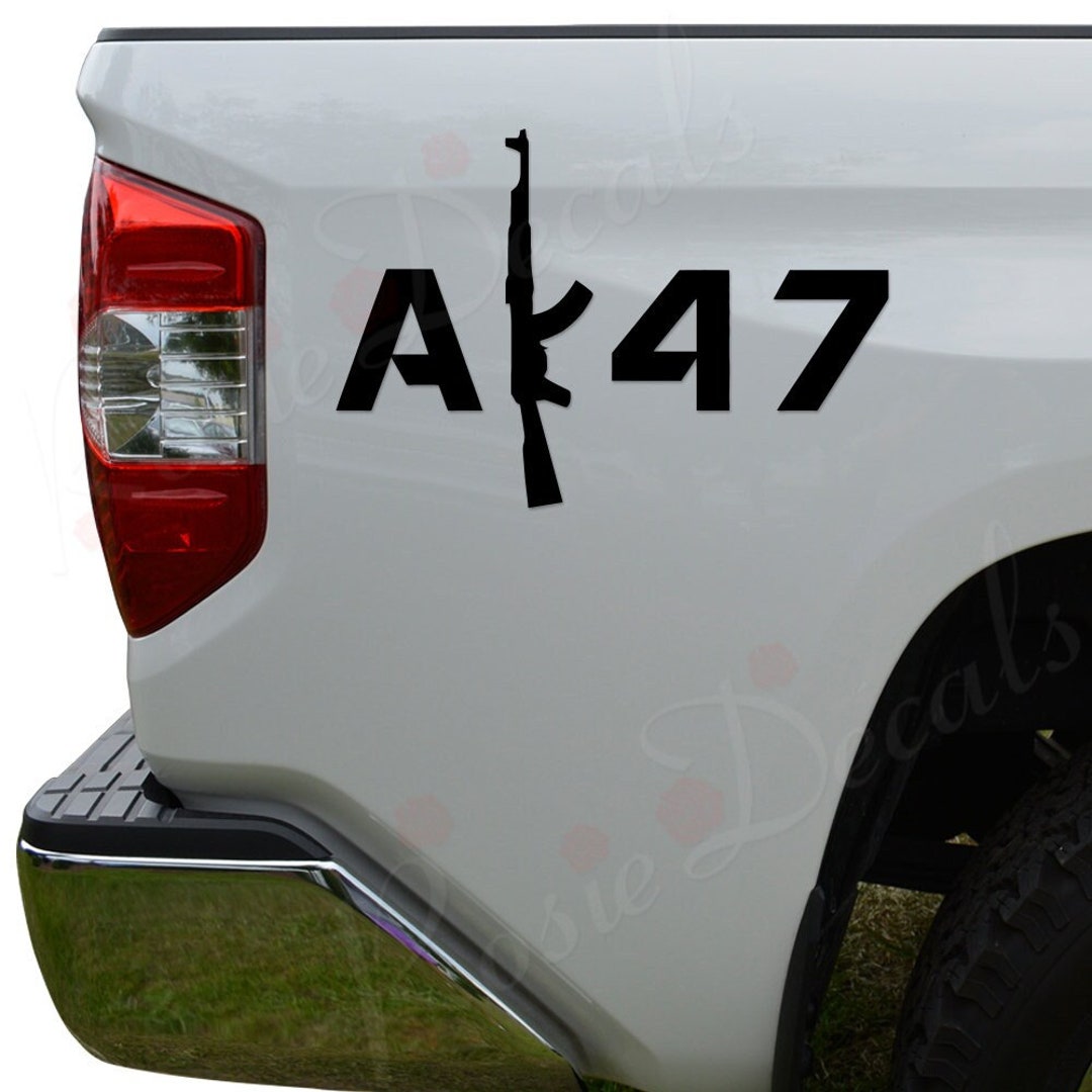 AK-47 AK47 Assault Rifle Kalashnikov Gun Soviet Russian Die Cut Vinyl ...