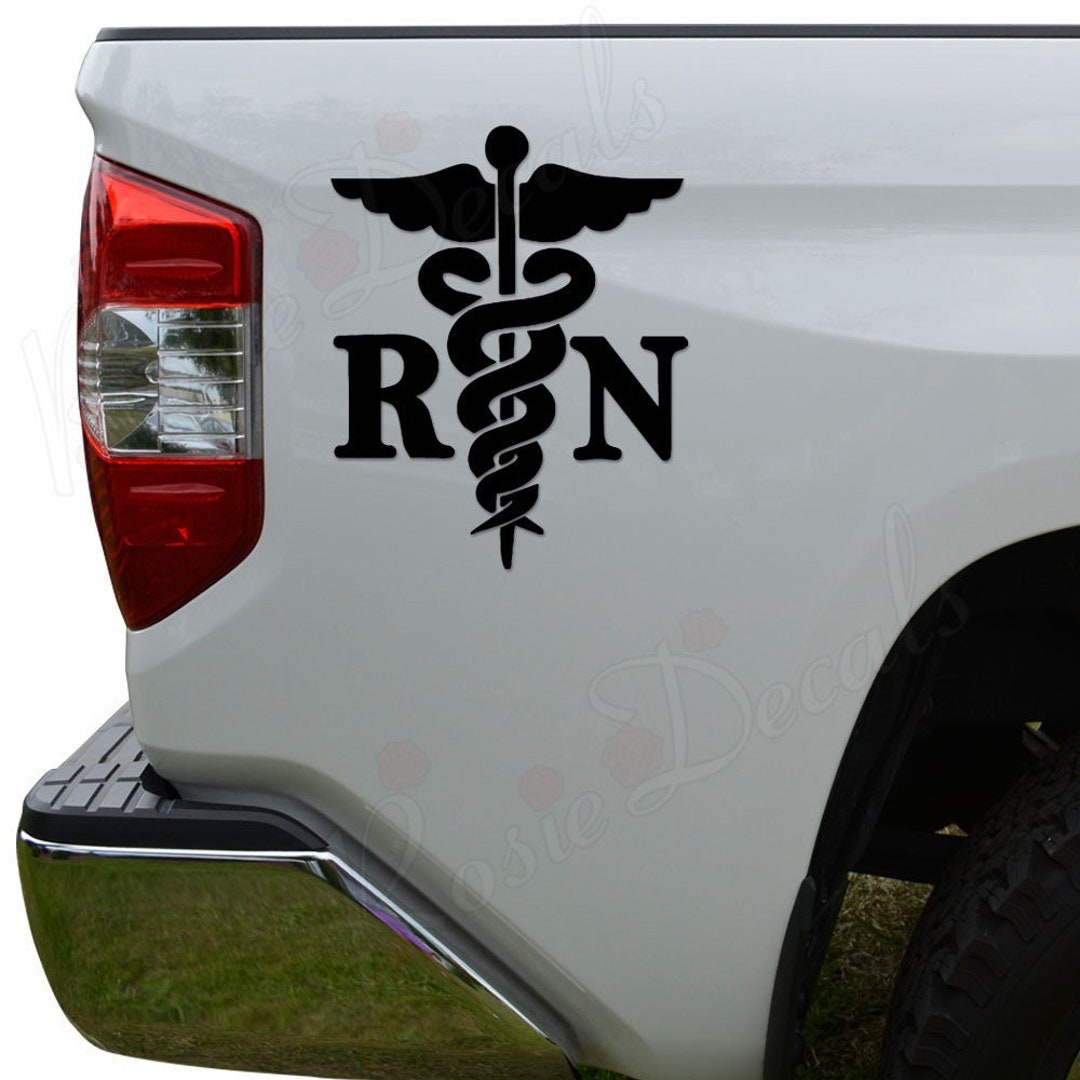 RN Medical Staff Symbol Hospital Die Cut Vinyl Decal Sticker for Car ...