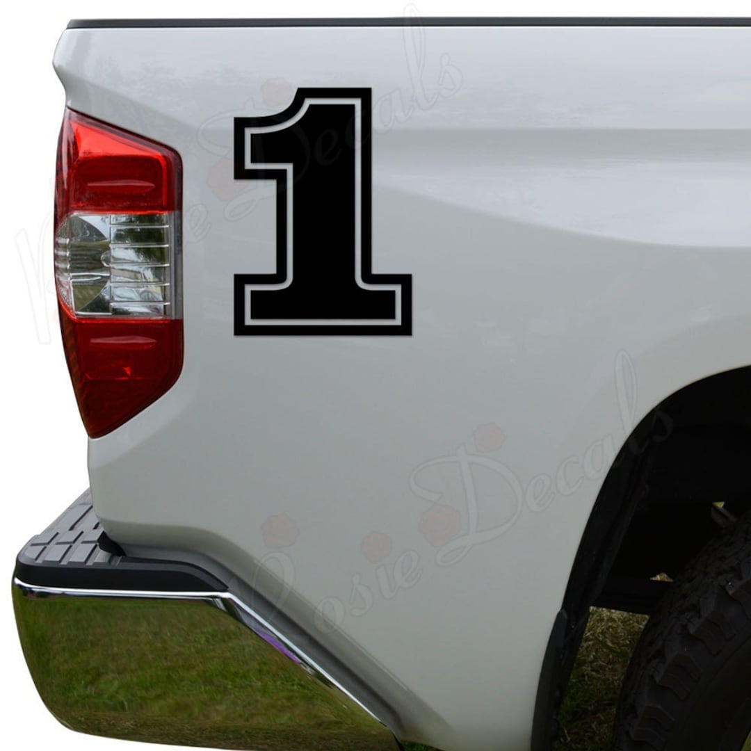 Racing Race Number 1 Style #14 Go Kart Helmet Die Cut Vinyl Decal ...