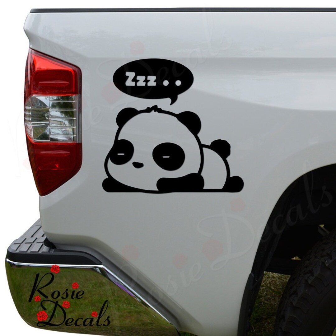 Cute Sleeping Napping Panda Bear JDM Japanese Motorsports Racing Die ...