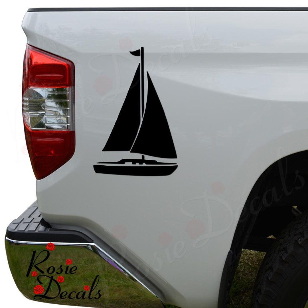 Sailboat Sailing Sail Boat Sailor Boating Die Cut Vinyl Decal Sticker ...