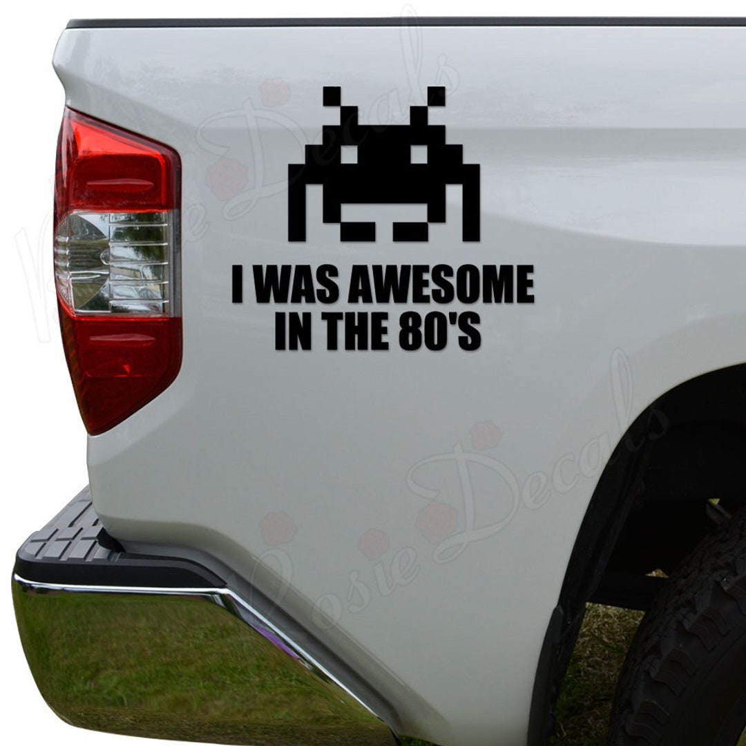 80s Space Invaders Video Game Die Cut Vinyl Decal Sticker for Car Truck ...