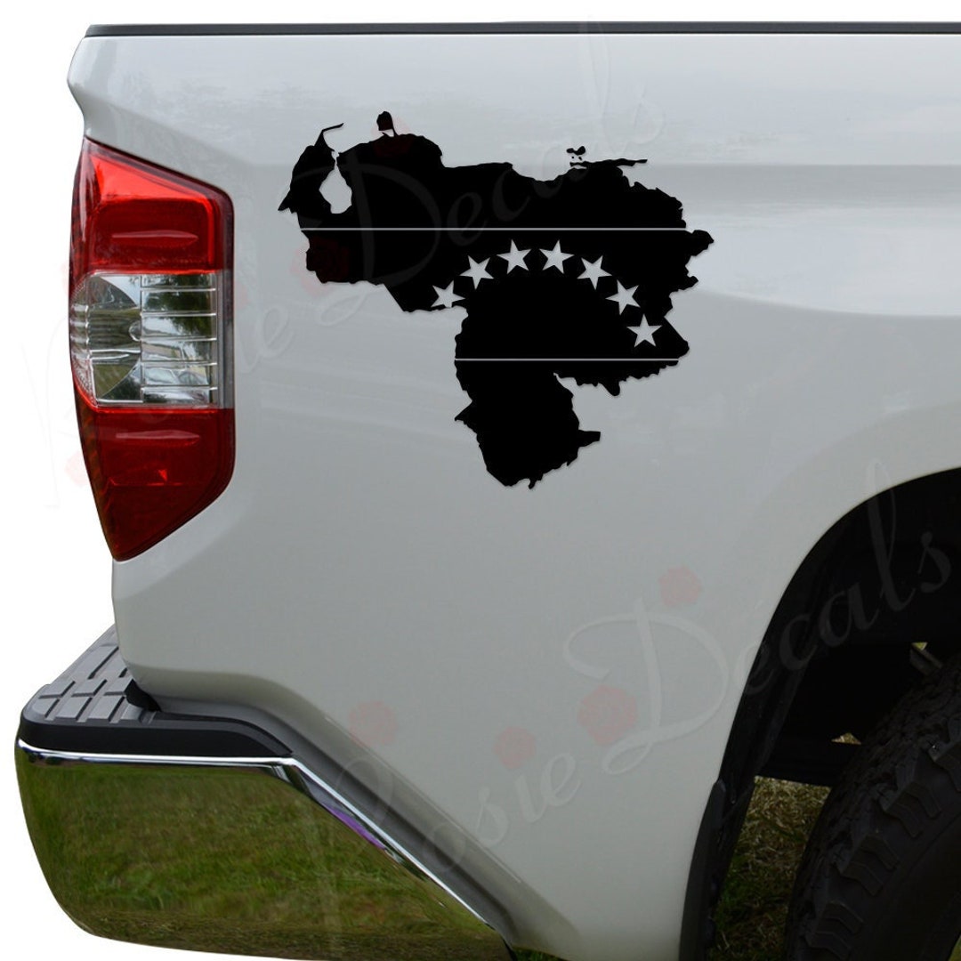 Venezuela Flag Country Map Die Cut Vinyl Decal Sticker for Car Truck ...