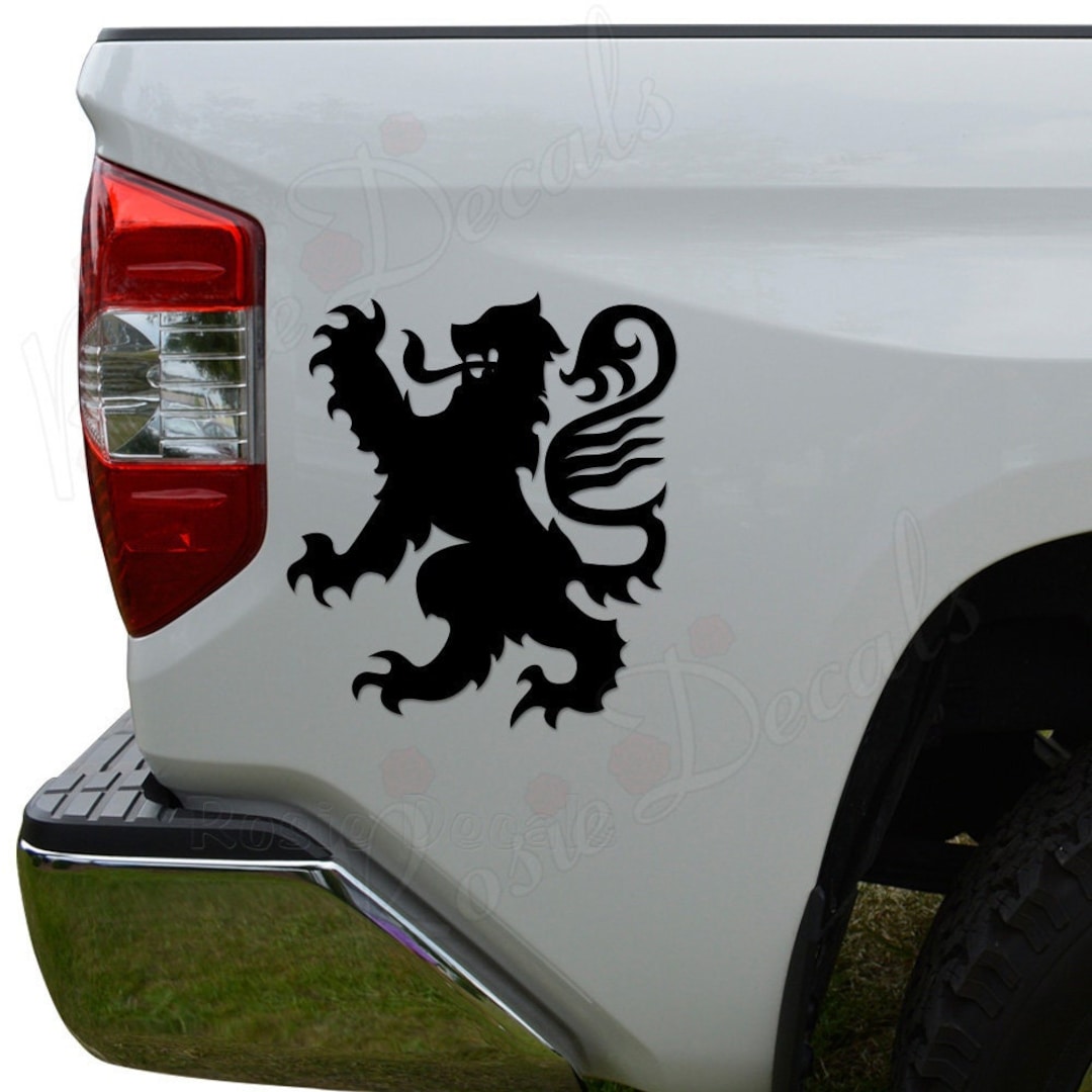 Lion Crest Heraldry Coat of Arms Die Cut Vinyl Decal Sticker for Car ...