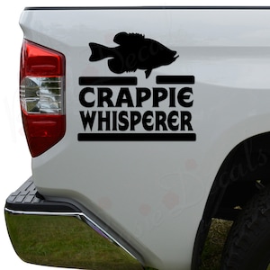 Crappie Whisperer Fishing Fish Die Cut Vinyl Decal Sticker for Car ...