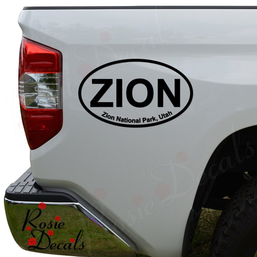 Zion National Park Utah State Die Cut Vinyl Decal Sticker for Car Truck ...