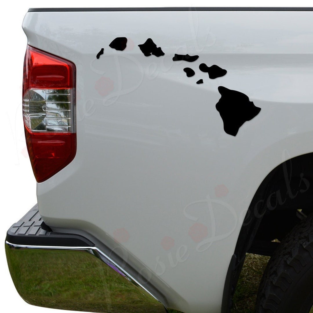 Hawaii Islands Map Hawaiian Die Cut Vinyl Decal Sticker for Car Truck ...