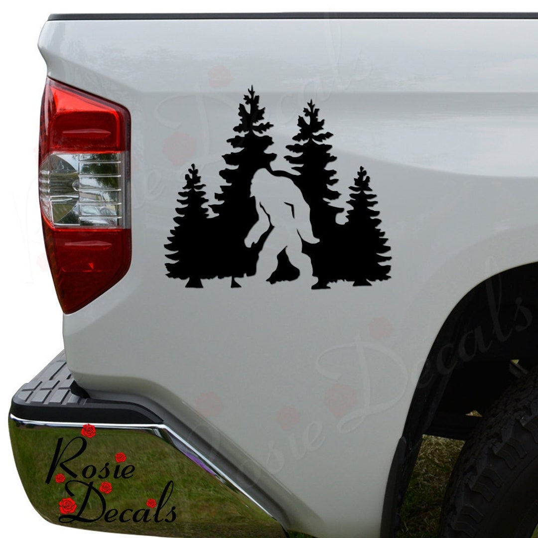 Bigfoot Monster Passing Thru Forest Yeti Sasquatch Die Cut Vinyl Decal ...