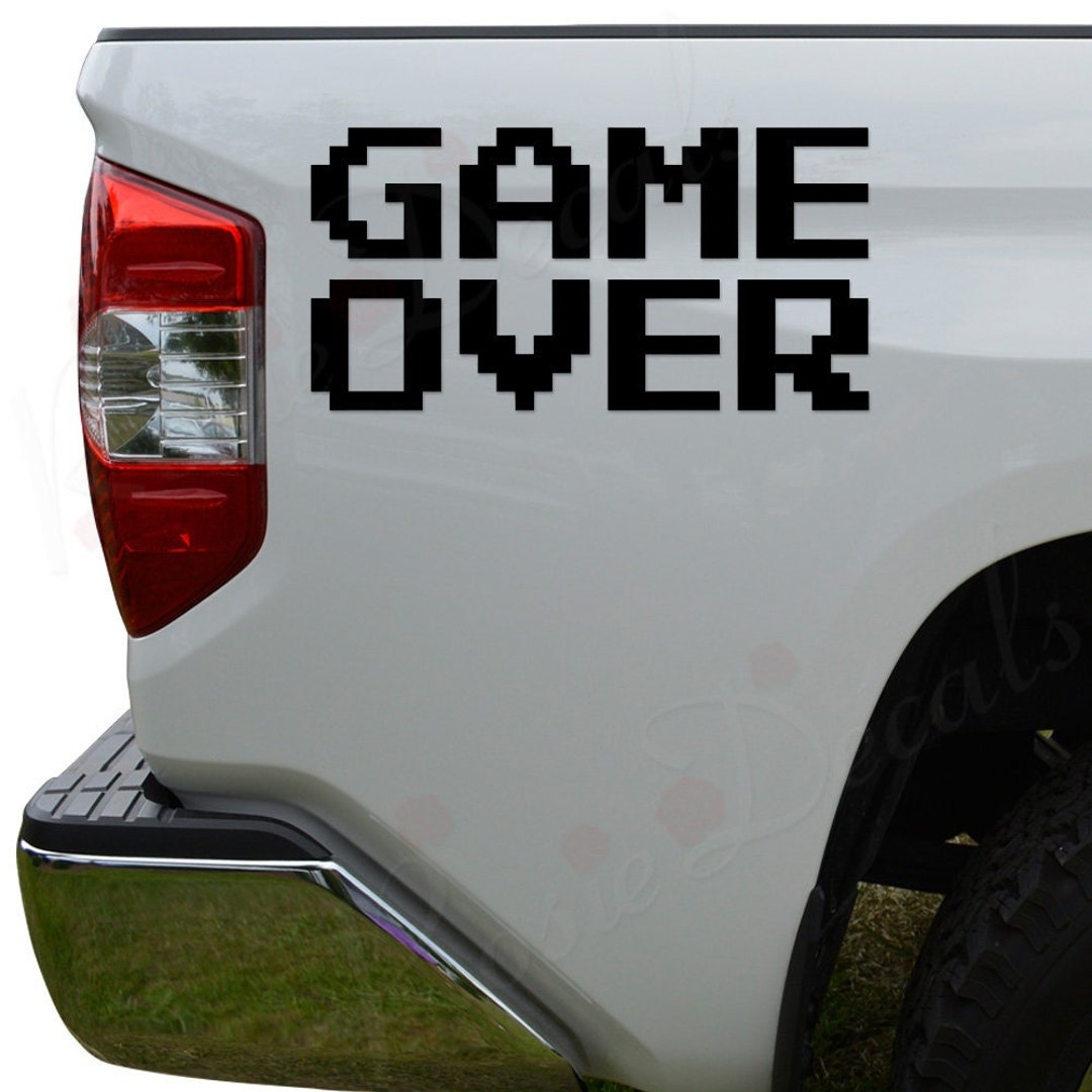 Retro Video Game Over Pixel Gaming Die Cut Vinyl Decal Sticker for Car ...