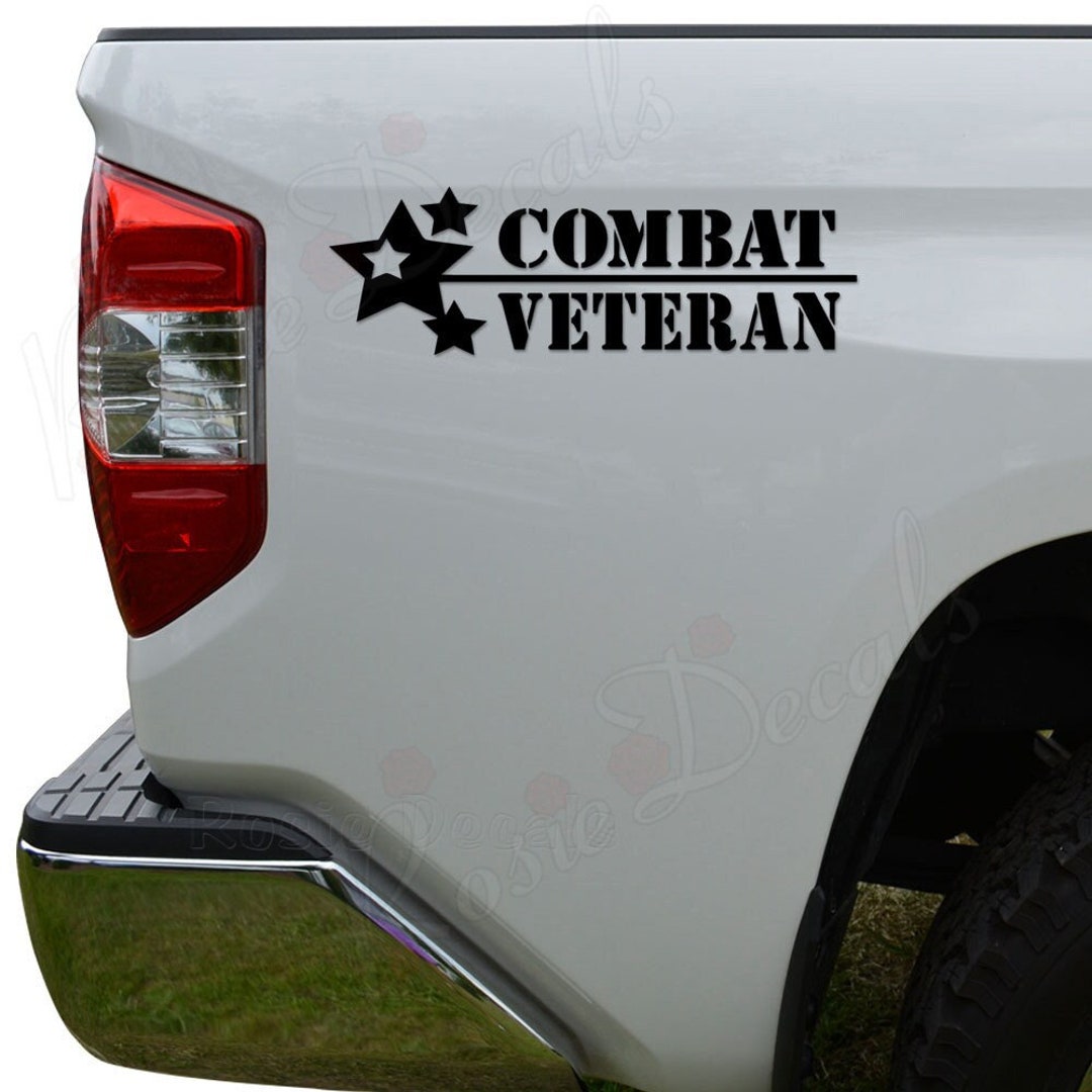 Combat Veteran Soldier Military Die Cut Vinyl Decal Sticker for Car ...