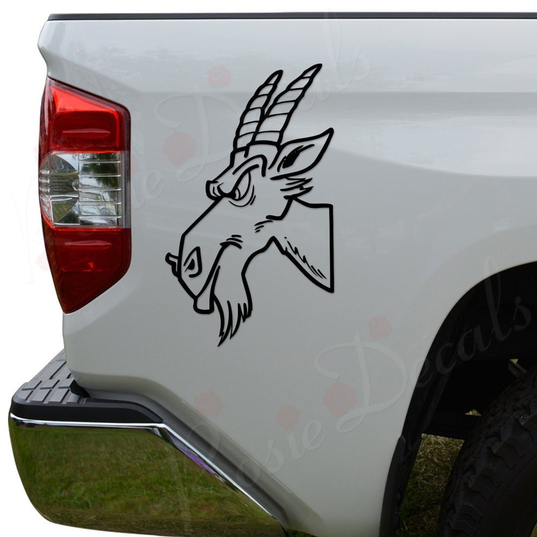 Angry Old Goat Mountain Horn Wild Animal Die Cut Vinyl Decal Sticker ...