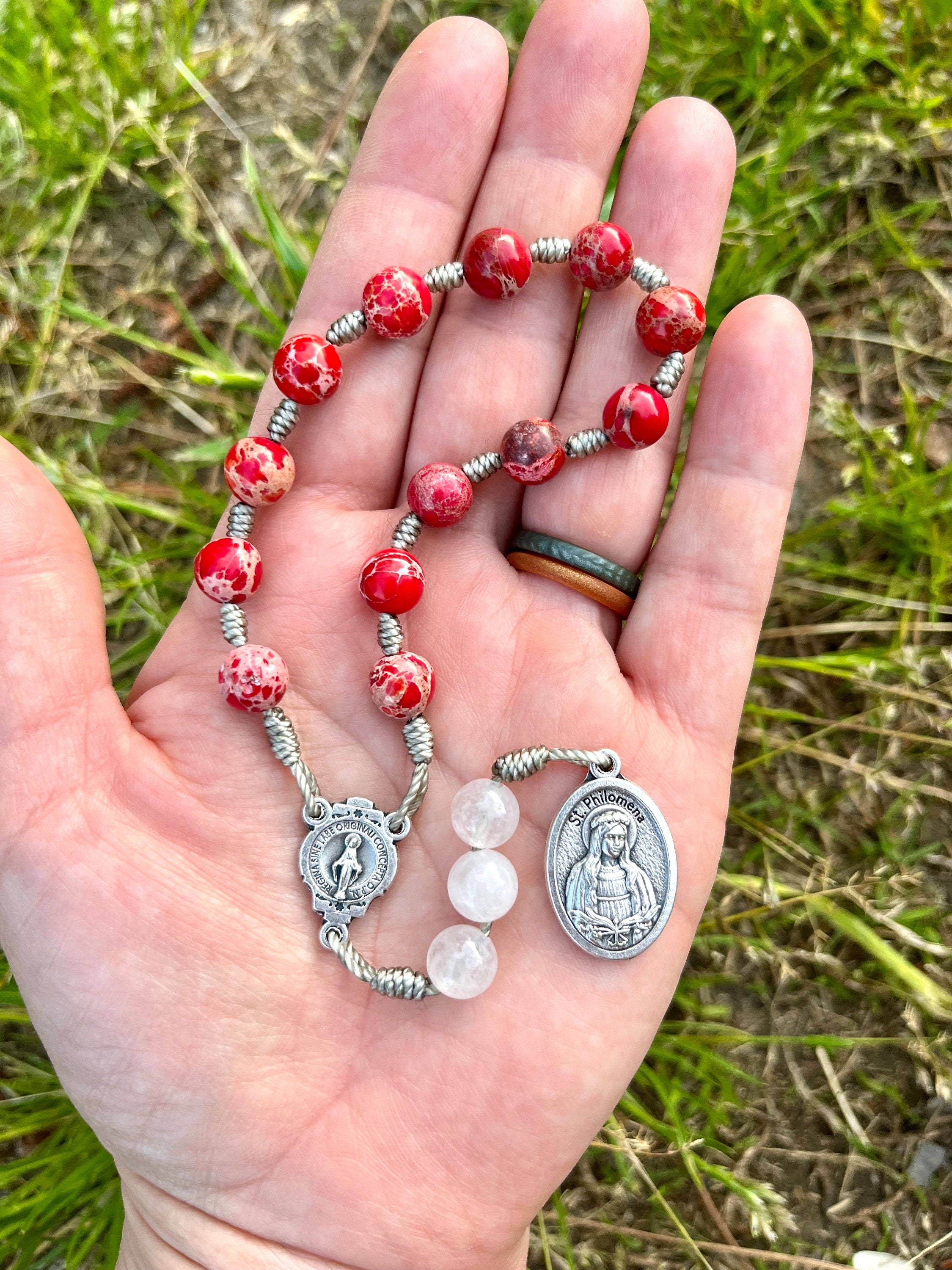 Saint Philomena Catholic Chaplet Impossible Causes Heath - Etsy