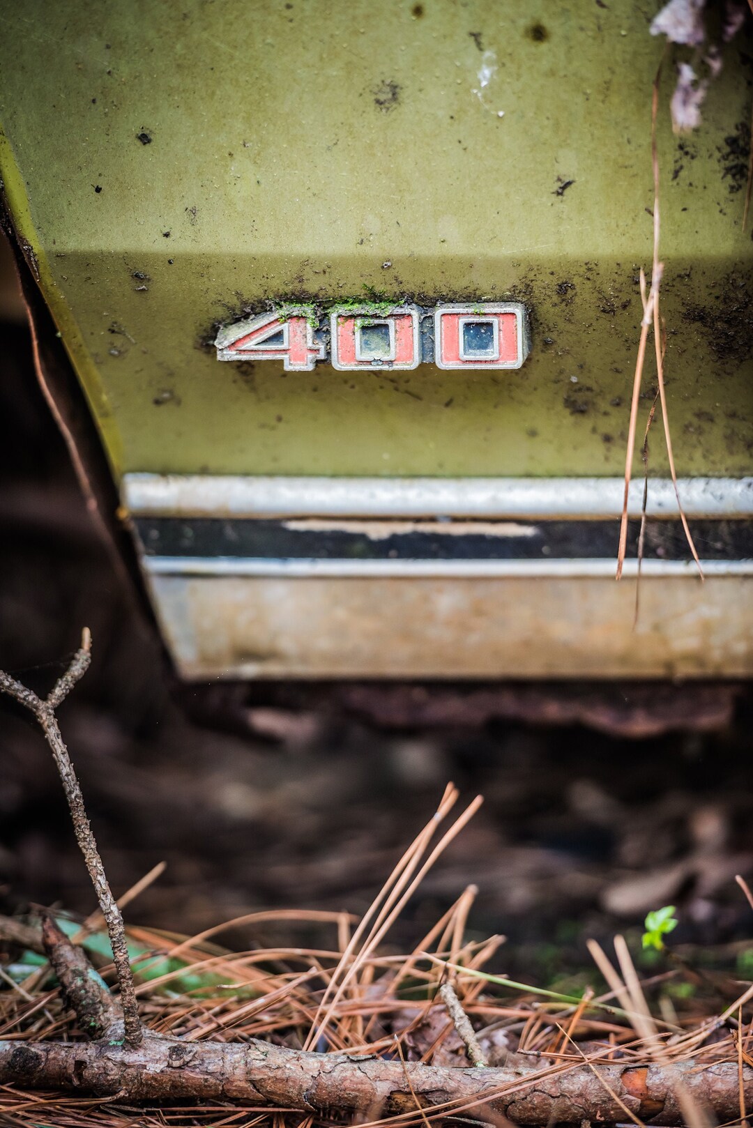The Side 400 Emblem From an Abandoned Chevy, Classic Car Automotive Art ...