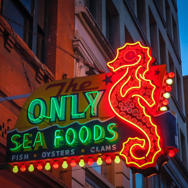 Vintage Seafood Metal Signs - Etsy