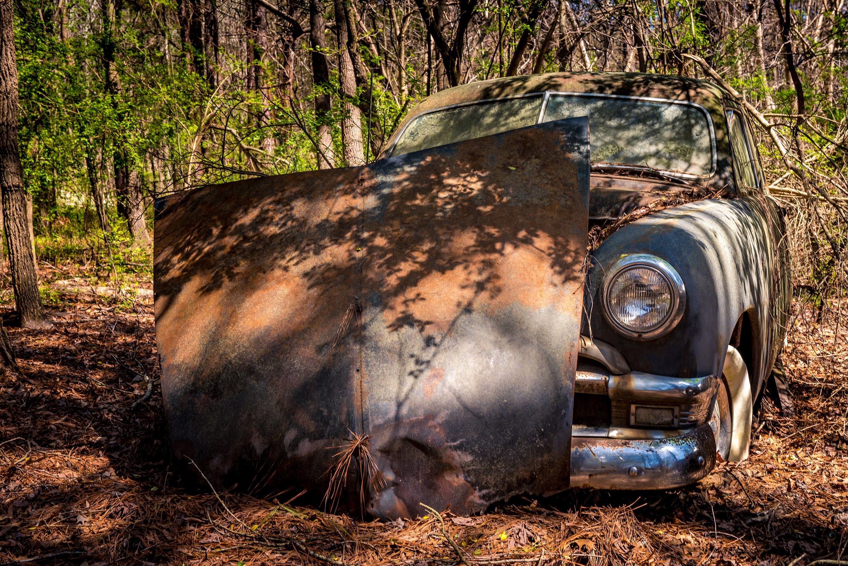 Rusty Old Vintage Classic Sedan Falling Apart at A Rural Georgia ...
