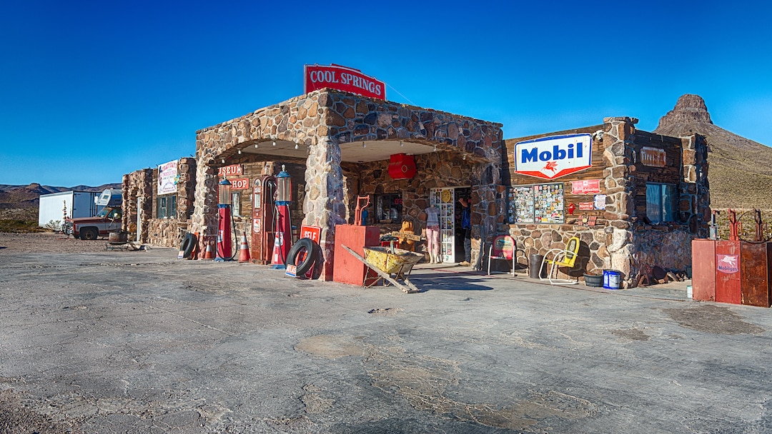 Cool Springs Station, Vintage Gas Station on Famous Route 66, Oatman ...