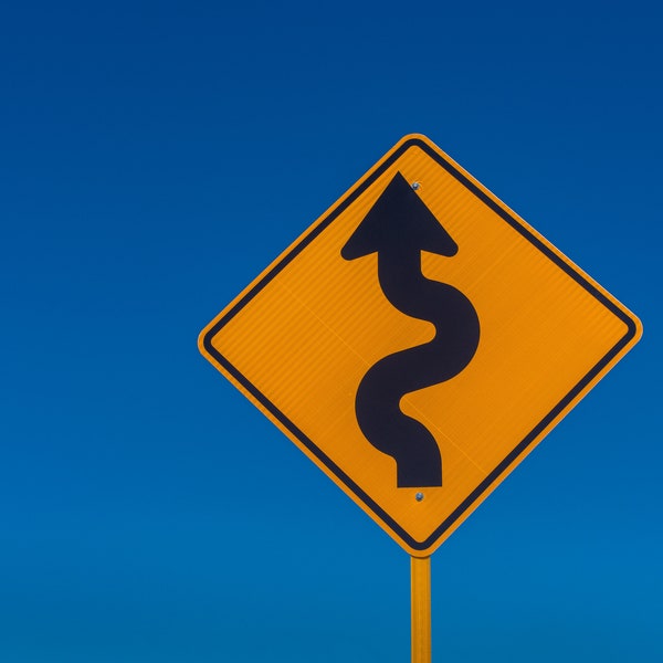 Road Curve Sign - Etsy