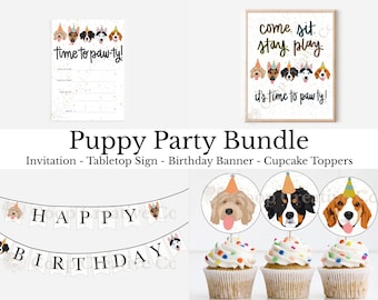 Dog Party Printable | Etsy