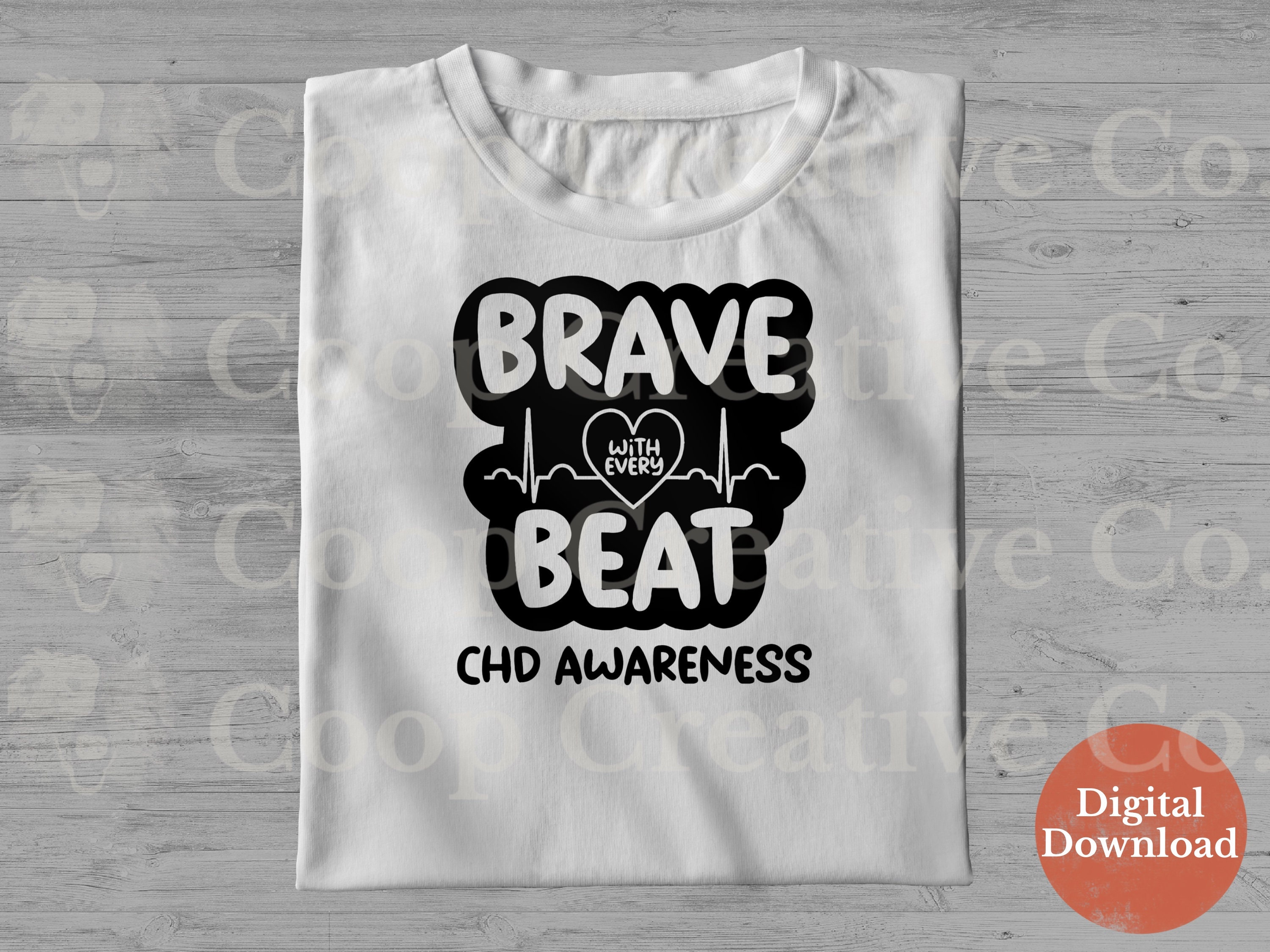 Brave With Every Beat, CHD Awareness Graphic, Congenital Heart Defect ...