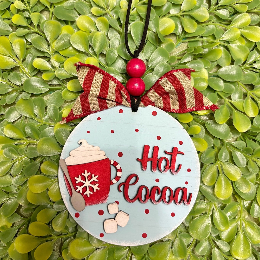 Hot Cocoa Christmas Ornament, Hot Chocolate Bar, Housewarming or ...